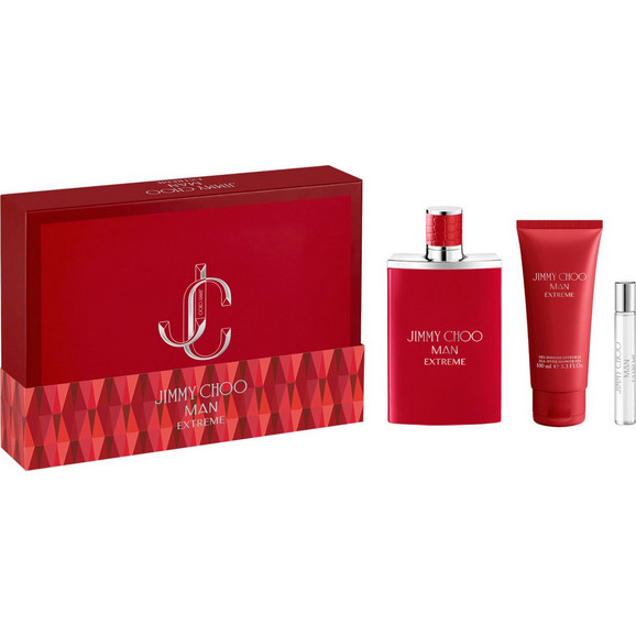 Jimmy Choo Man Extreme Eau de Parfum 100ml + 7.5ml + Shower Gel 100ml ...
