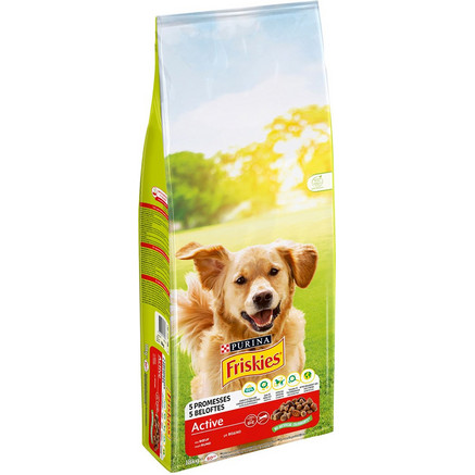 Purina Friskies Adult Active with Beef & Vegetables 18kg | BestPrice.gr