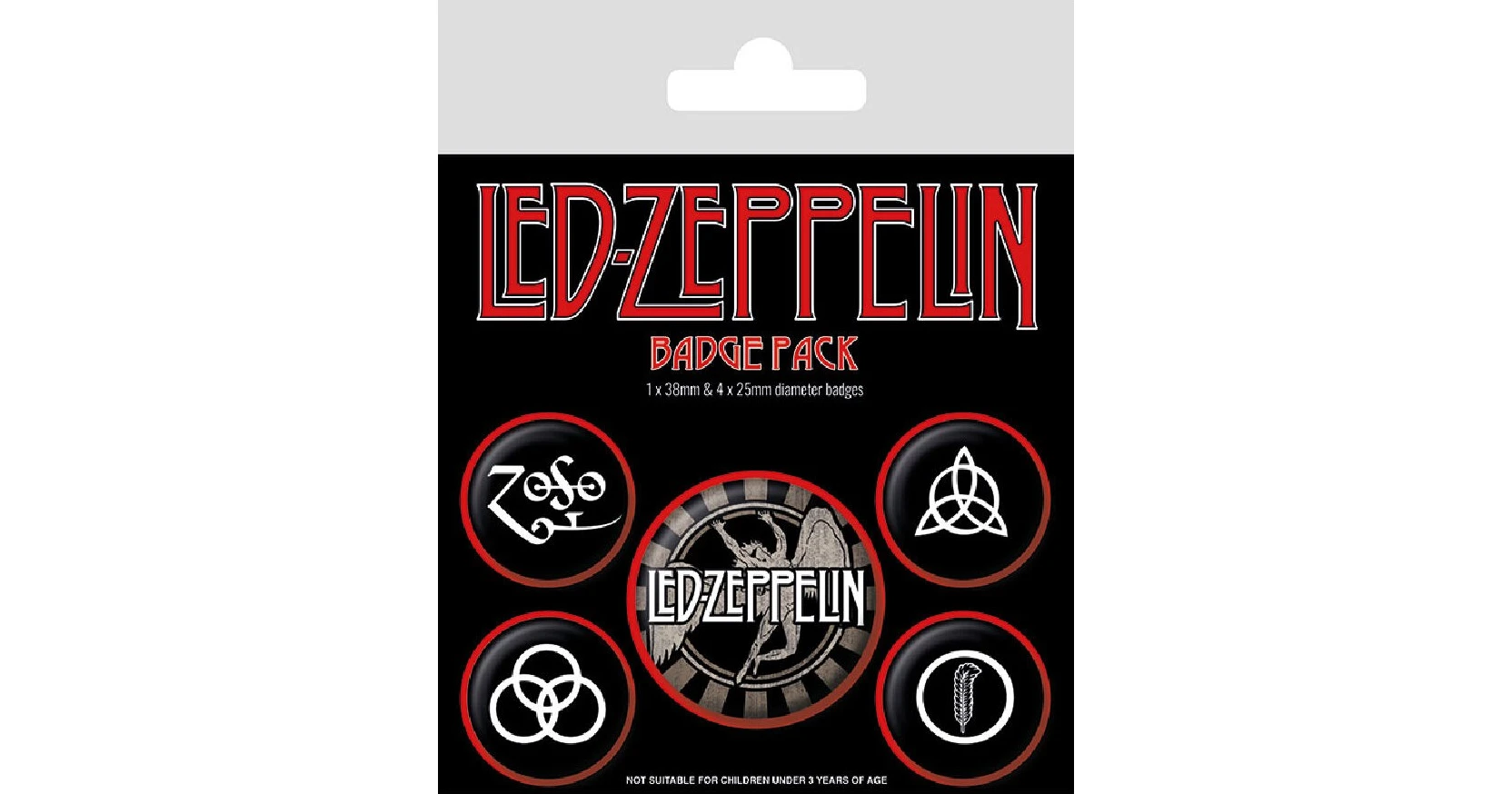 Pyramid Led Zeppelin Symbols Badge Pack | BestPrice.gr