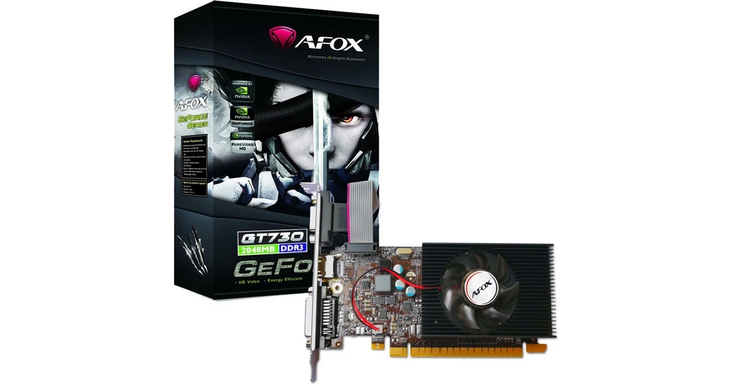 AFOX GeForce GT 730 1GB GDDR3 LP Κάρτα Γραφικών AF730-1024D3L7-V1 ...