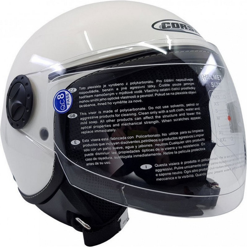 Corsa CX81 White Κράνος Μηχανής Jet 1000gr | BestPrice.gr