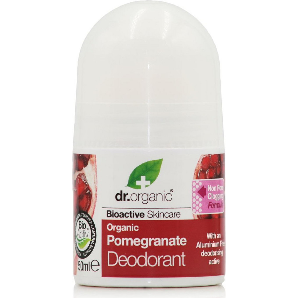 Dr. Organic Pomegranate Φυσικό Γυναικείο Αποσμητικό Roll On Χωρίς ...