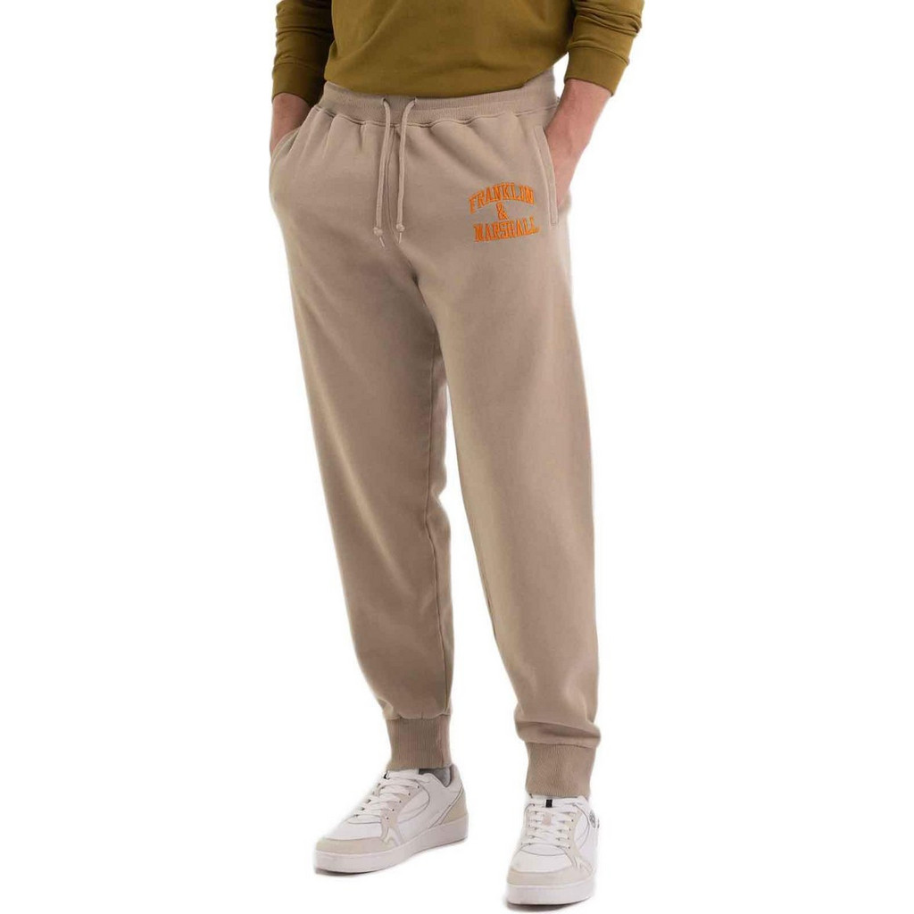 Franklin & Marshall Ανδρικό Παντελόνι Φόρμας με Λάστιχο Μπεζ JM1003.000 ...