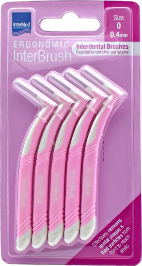 InterMed Ergonomic Μεσοδόντια Βουρτσάκια 0.4mm Ροζ 5τμχ | BestPrice.gr