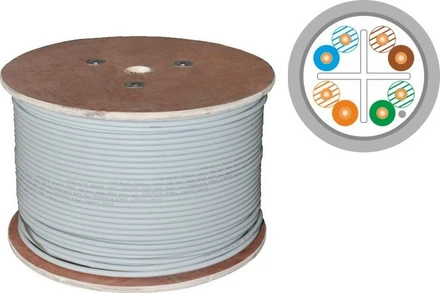 Alantec F/FTP Cat.6 Καλώδιο Δικτύου Ethernet 305m Grey KIF6PVC305Q ...
