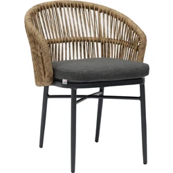 FreeBox Πολυθρόνα Κήπου Rattan Ανθρακί FB95564.12 | BestPrice.gr