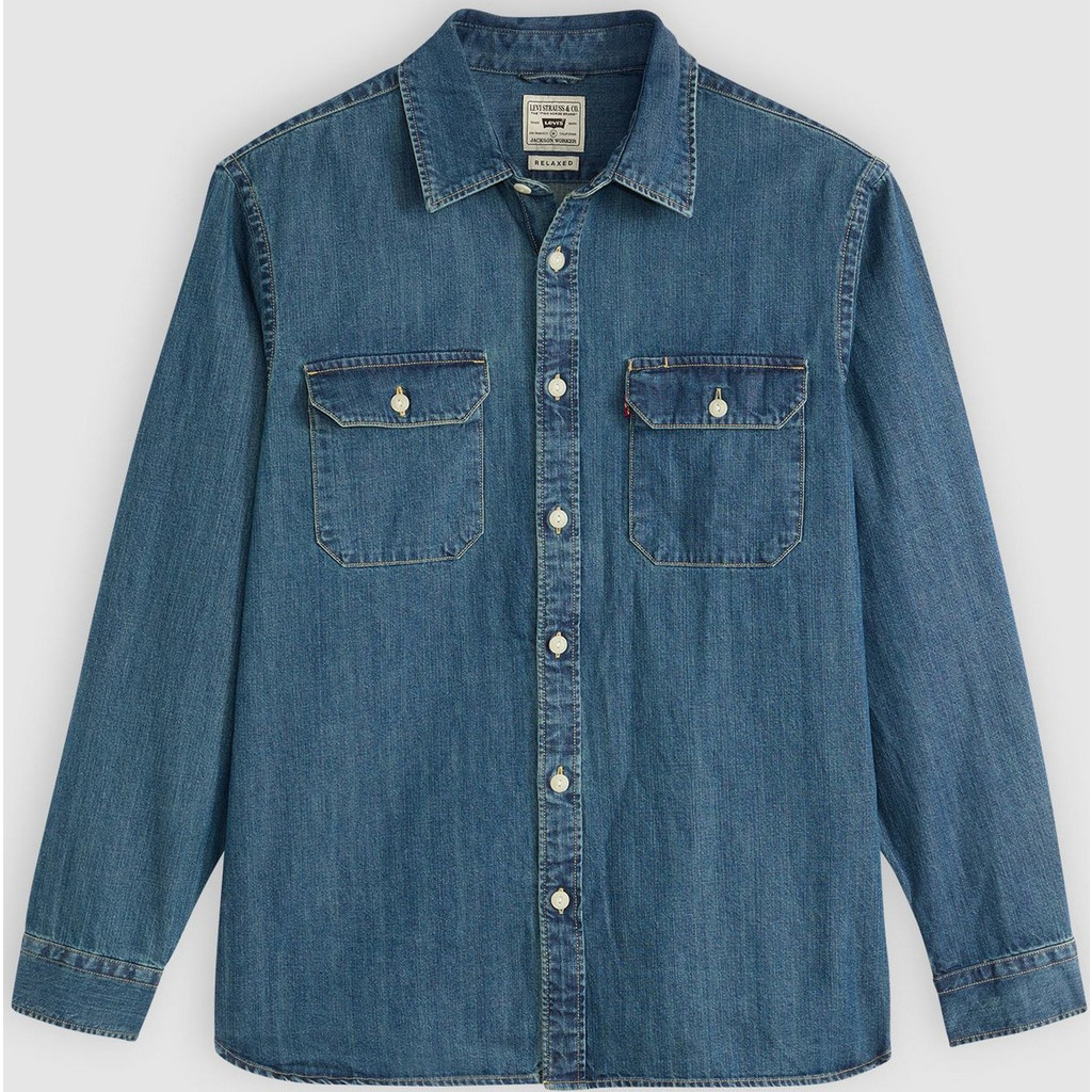 Levi's Ανδρικό Πουκάμισο Τζιν Μακρυμάνικο Κανονική Γραμμή Μπλε 19573 ...