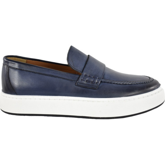 Legend Walking Ανδρικά Μοκασίνια Loafers Δερμάτινα Navy Μπλε 45001 ...