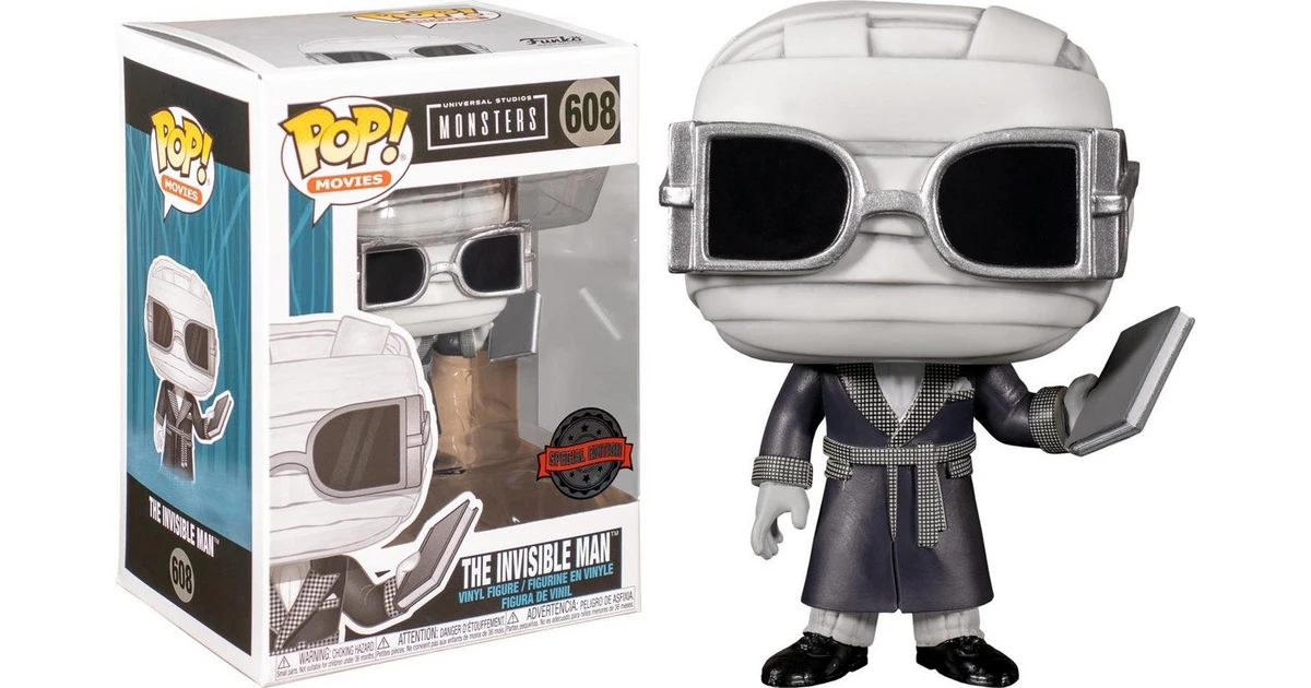 Funko Pop! Movies Universal Monsters 608 The Invisible Man Exclusive ...