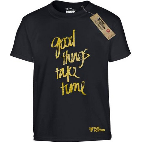 Takeposition Good Things Παιδικό T-Shirt Κοντομάνικο Μαύρο 806-5026 ...