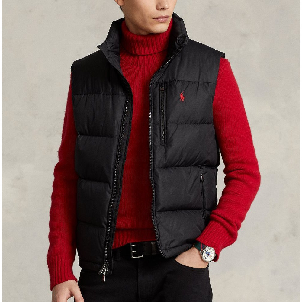 Polo Ralph Lauren Αμάνικο Ανδρικό Μπουφάν Αδιάβροχο Μαύρο 710849777-002 ...