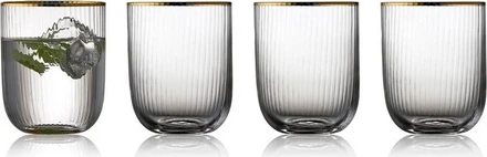 Lyngby Glass Σετ Ποτήρια Νερού Γυάλινα Palermo Gold 350ml 4τμχ FHS ...