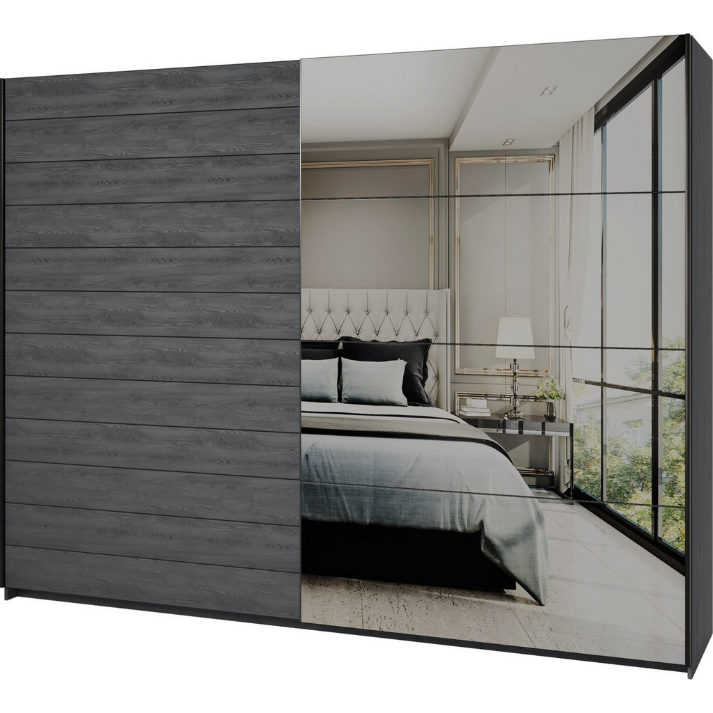 Polihome Δίφυλλη Ντουλάπα Ρούχων Συρόμενη Kappa με Καθρέπτη 162595529 ...