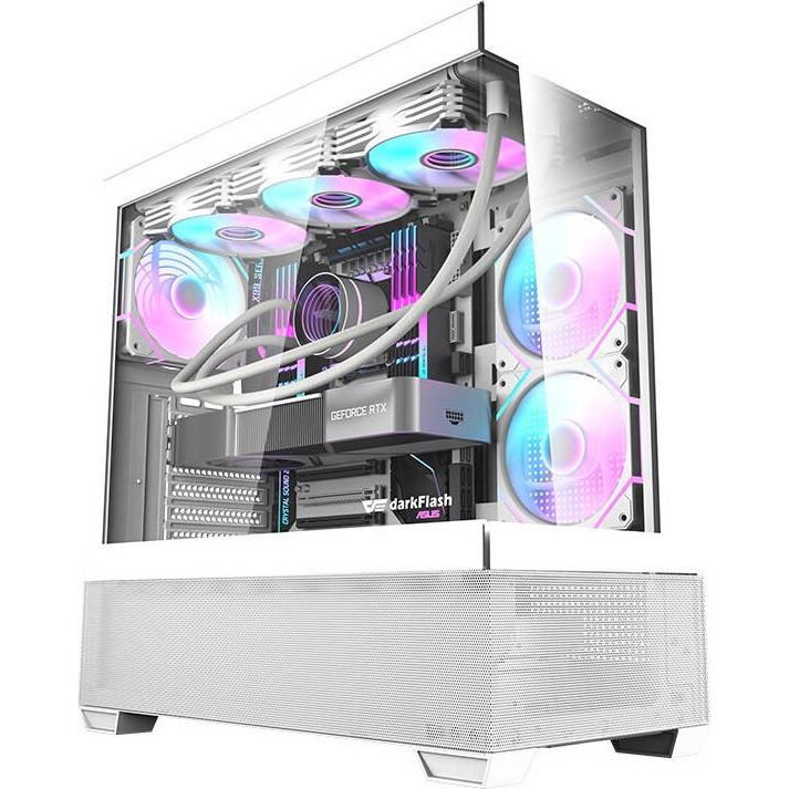 Darkflash DS900 Air White & Fans Gaming Midi Tower Κουτί Υπολογιστή RGB ...