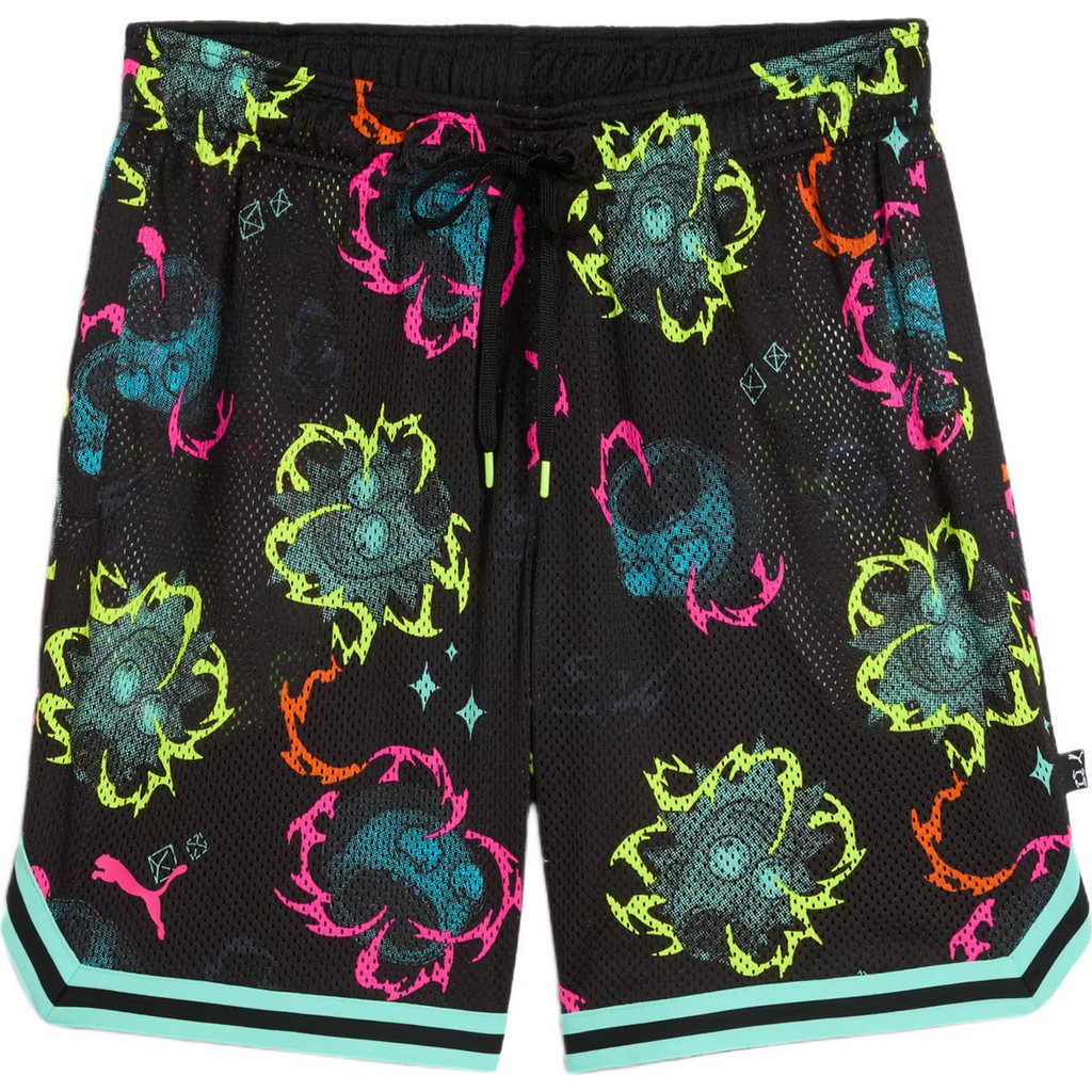 Puma Hoops X Ricky and Morty Αθλητική Ανδρική Βερμούδα Μαύρη 633096-01 ...