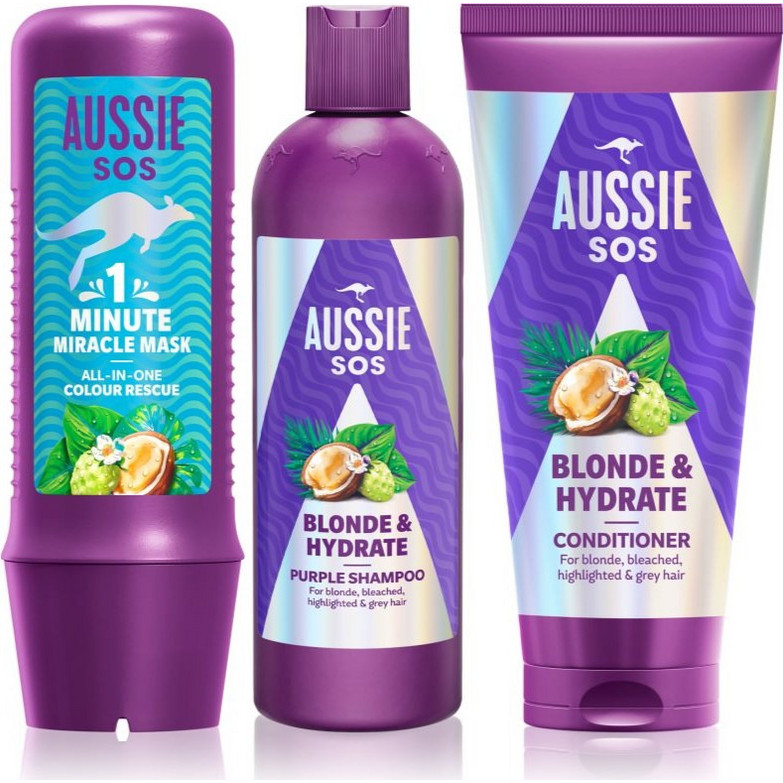 Aussie SOS Blonde & Hydrate Σετ Περιποίησης Μαλλιών Conditioner 200ml ...