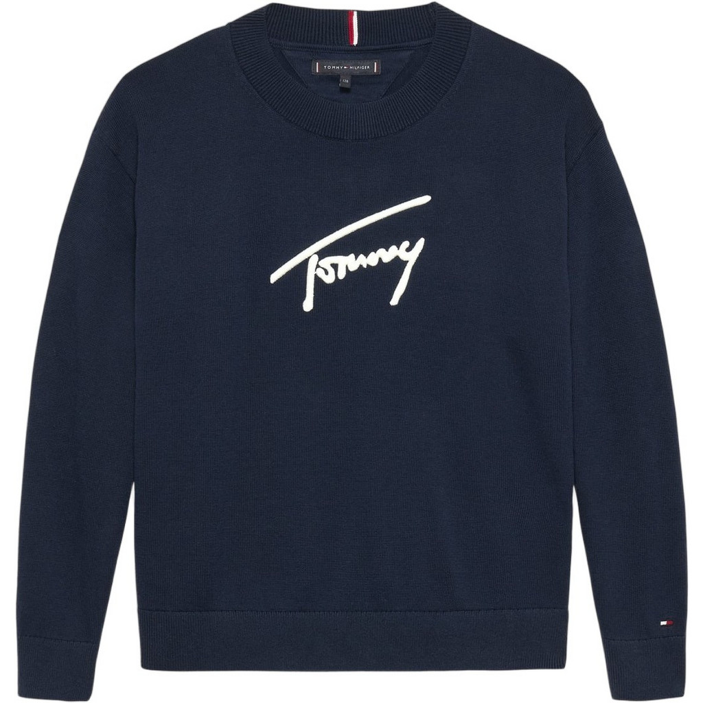 Tommy Hilfiger Παιδικό Πουλόβερ Μακρυμάνικο Navy Μπλε KB0KB09974-C1G ...