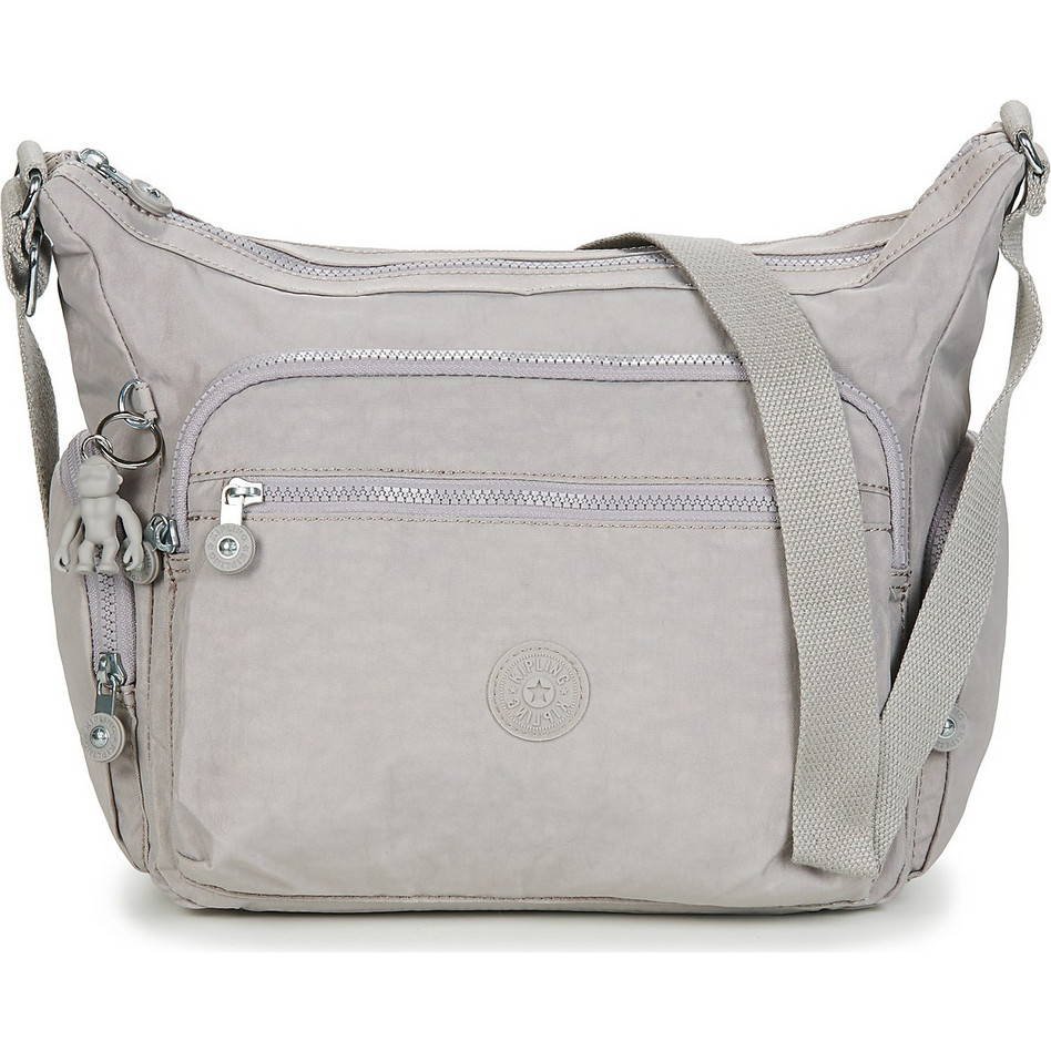 Kipling Γυναικεία Τσάντα Χιαστί Υφασμάτινη Γκρι με Ιμάντα K15255-89L ...
