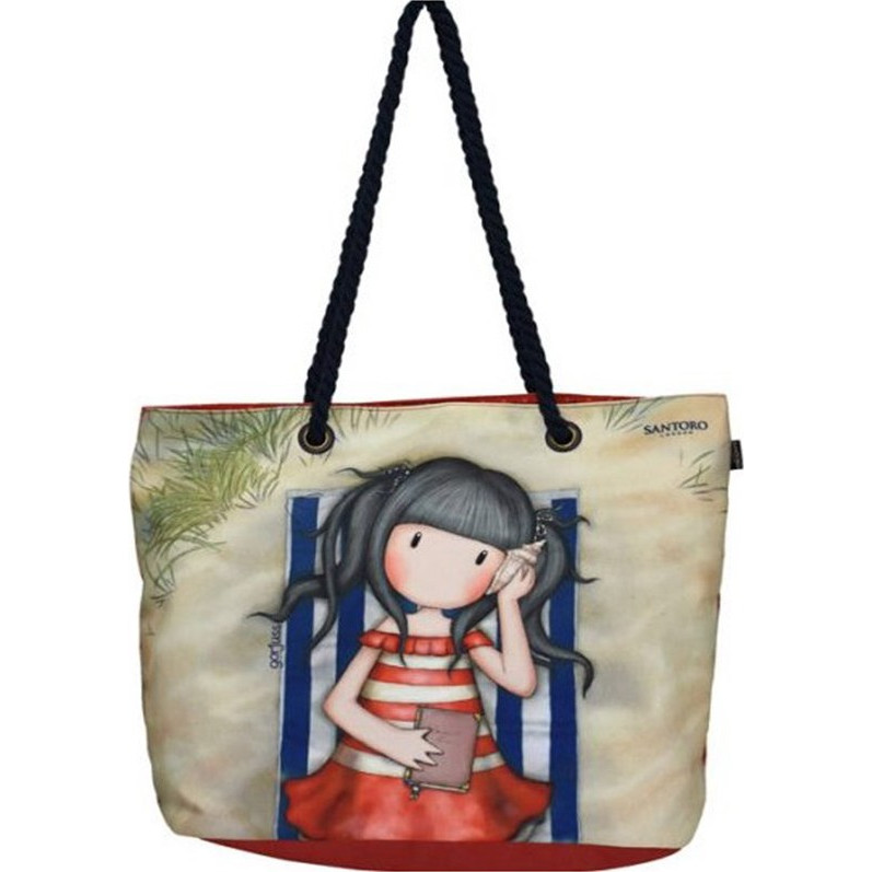Santoro Summer Days Υφασμάτινη Τσάντα Θαλάσσης Ώμου Πολύχρωμη SA07108 | BestPrice.gr
