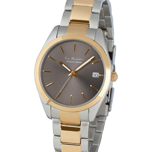 Jacques Lemans La Passion Γυναικείο Ρολόι με Ασημί Μεταλλικό Μπρασελέ ...