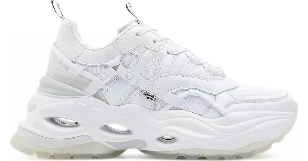 Buffalo Triplet Hollow Γυναικεία Sneakers Chunky Λευκά 1630350 ...