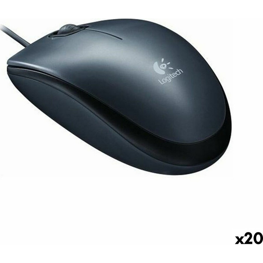 Logitech M90 Ενσύρματο Ποντίκι Grey 20pcs | BestPrice.gr