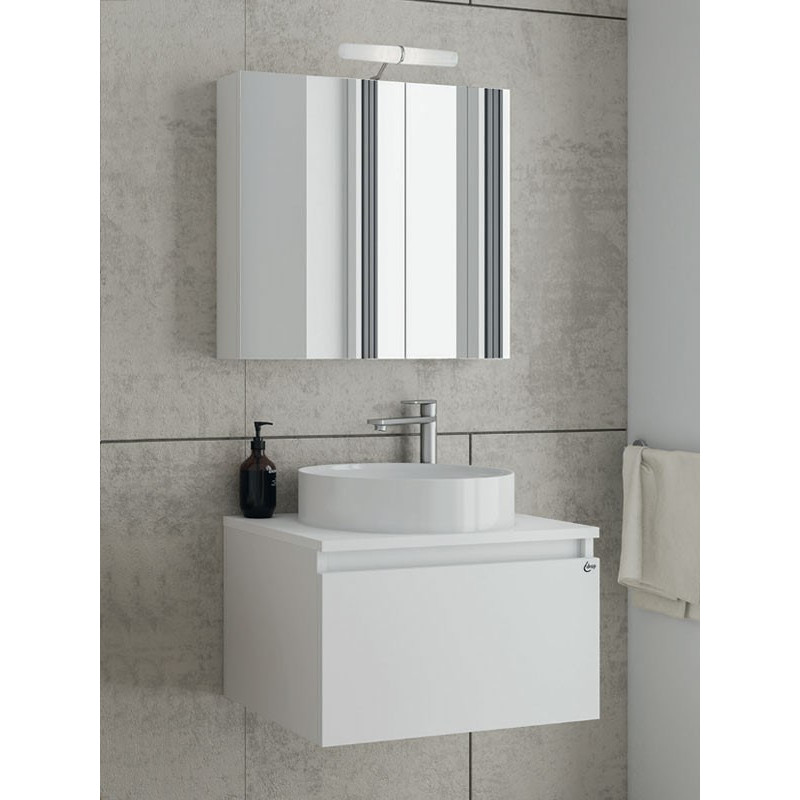 Drop Σετ Έπιπλο Mπάνιου με Νιπτήρα & Καθρέπτη Liberty 75 Slavonia Oak ...