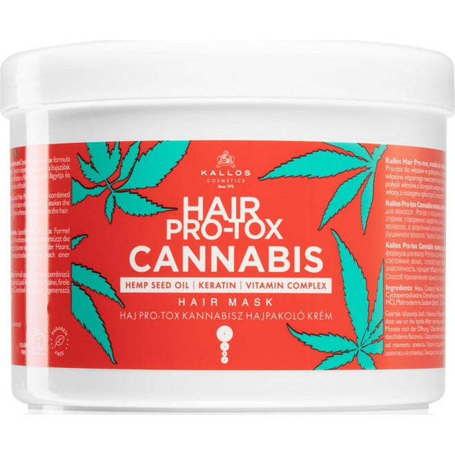 Kallos Pro-tox Cannabis Oil Μάσκα Μαλλιών για Επανόρθωση 500ml ...