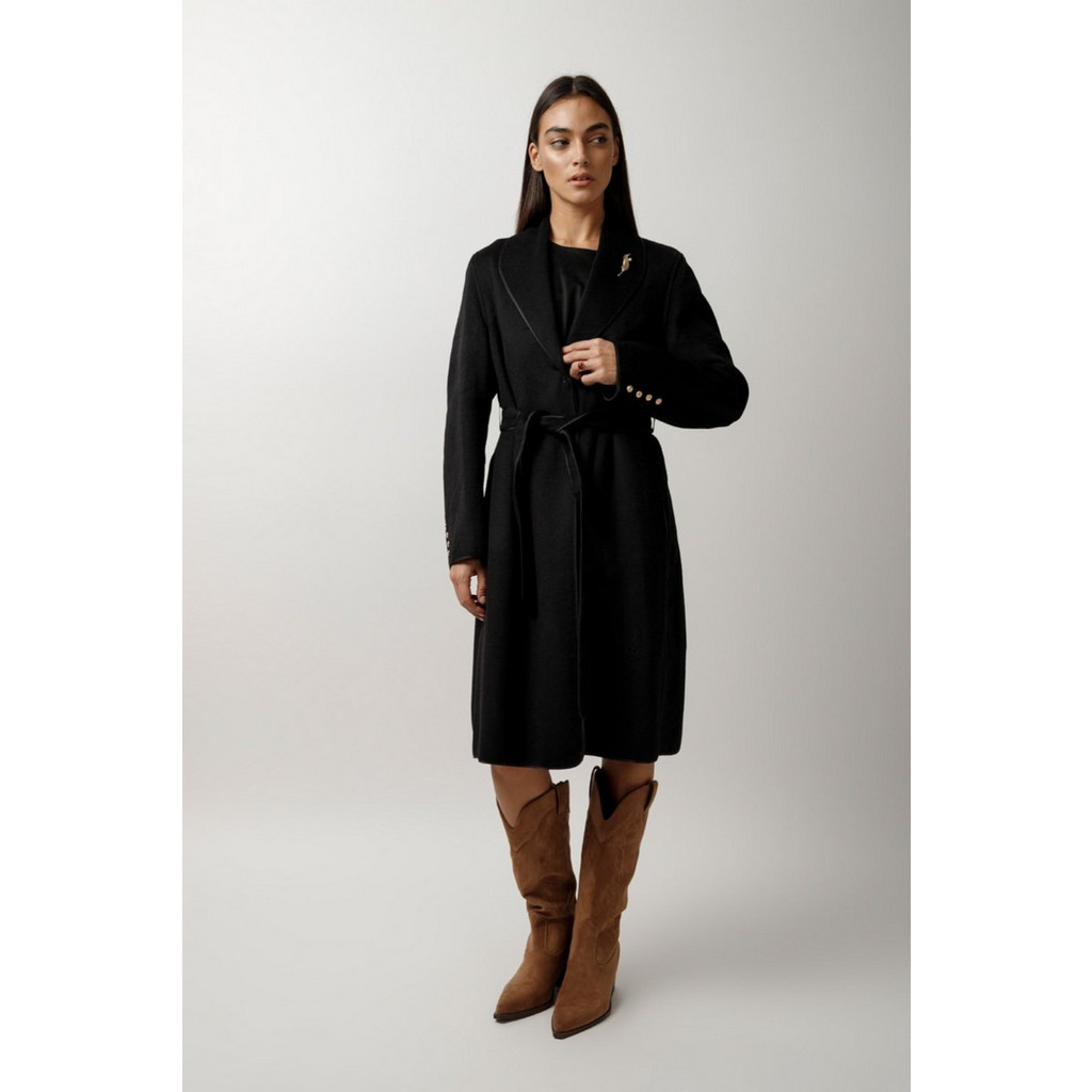 Helmi Γυναικείο Ημίπαλτο Μάλλινο Μαύρο 56-07-026 | BestPrice.gr