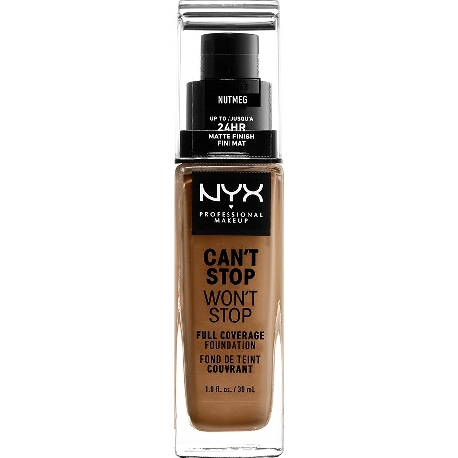 Nyx Can't Stop Won't Stop Full Coverage 16.5 Nutmeg Liquid Foundation ...