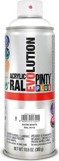 Pinty Plus Evolution Acrylic Σπρέι Βαφής RAL 9010 Pure White Satin ...