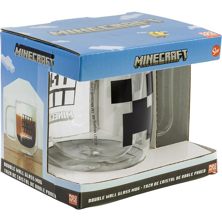Stor Minecraft Symbols Double-wall Glass Mug | BestPrice.gr