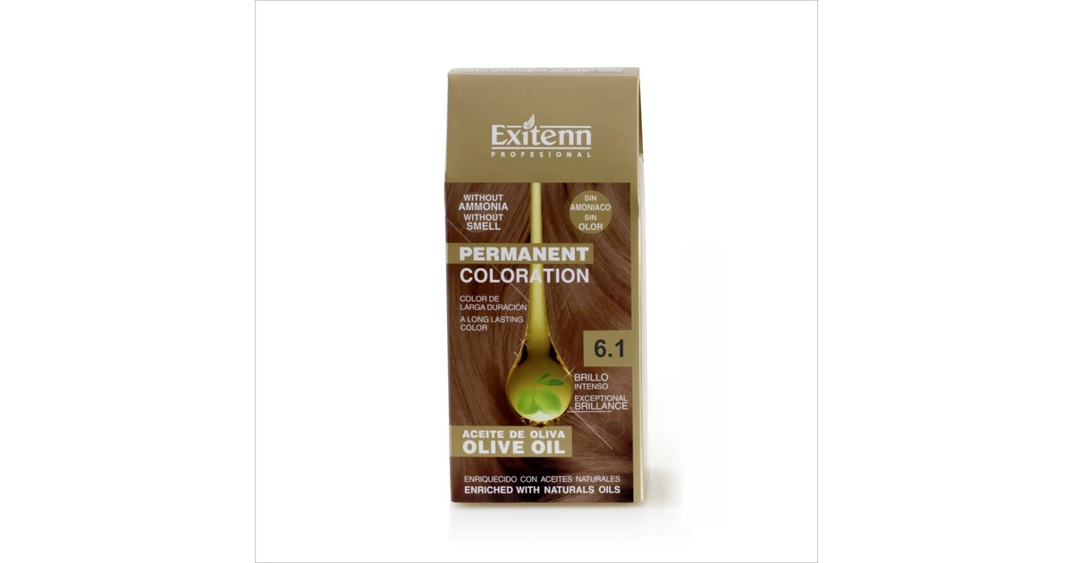 Exitenn Permanent Coloration 6.1 Ξανθό Σκούρο Σαντρέ Μόνιμη Βαφή ...