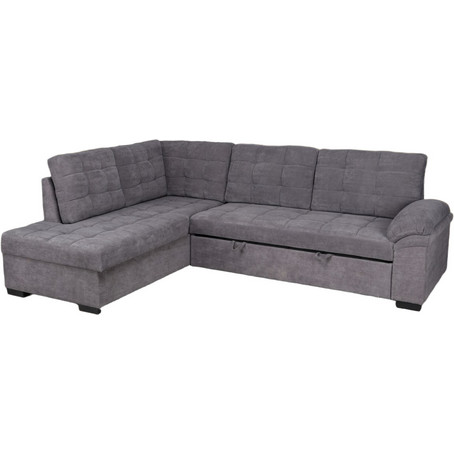 HomeMarkt Jade Καναπές Κρεβάτι Αριστερή Γωνία Γκρι 252x159x84cm HM3144 ...