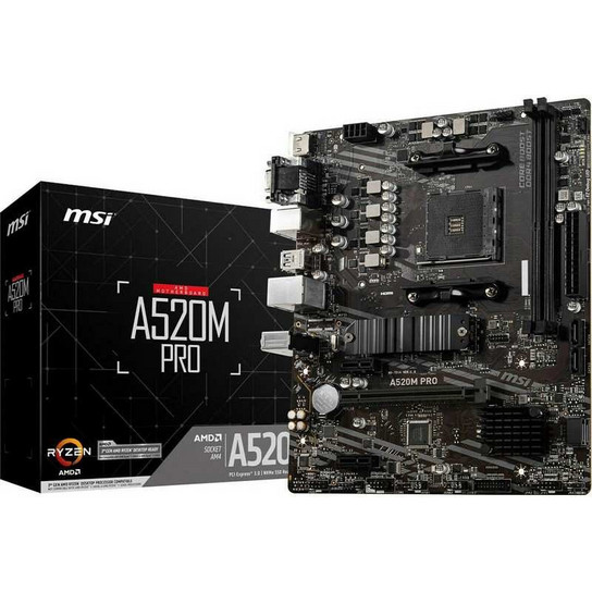 MSI A520M Pro Motherboard Micro ATX με AMD AM4 Socket | BestPrice.gr