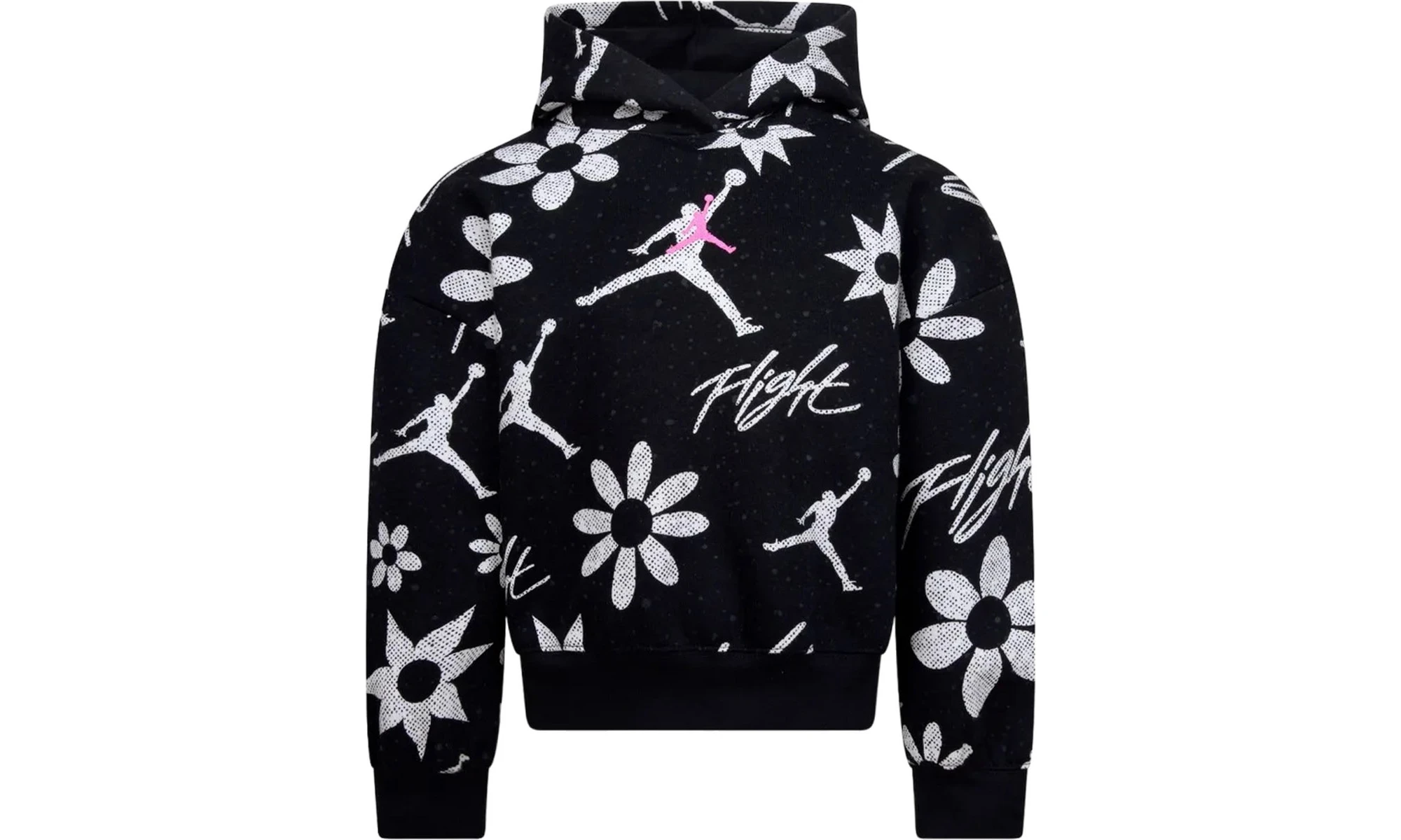 Nike Jordan Floral Flight Παιδικό Φούτερ με Κουκούλα Μαύρο 45D008-023 | BestPrice.gr
