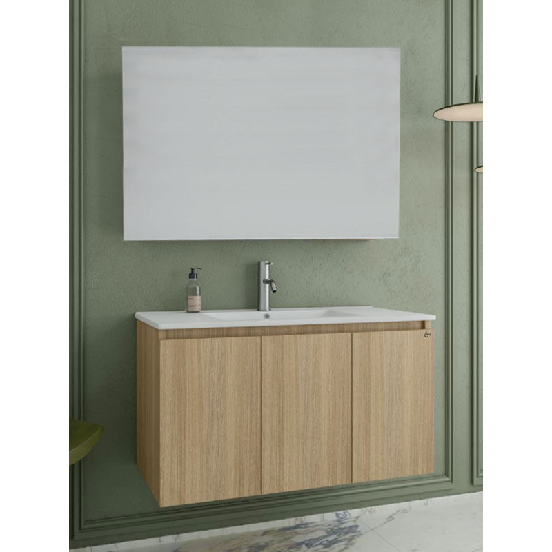 Drop Σετ Έπιπλο Mπάνιου με Νιπτήρα & Καθρέπτη Verona 90 Slavonia Oak ...