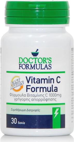 Doctor's Formulas Vitamin C Formula Fast Action 1000mg 30 Ταμπλέτες ...