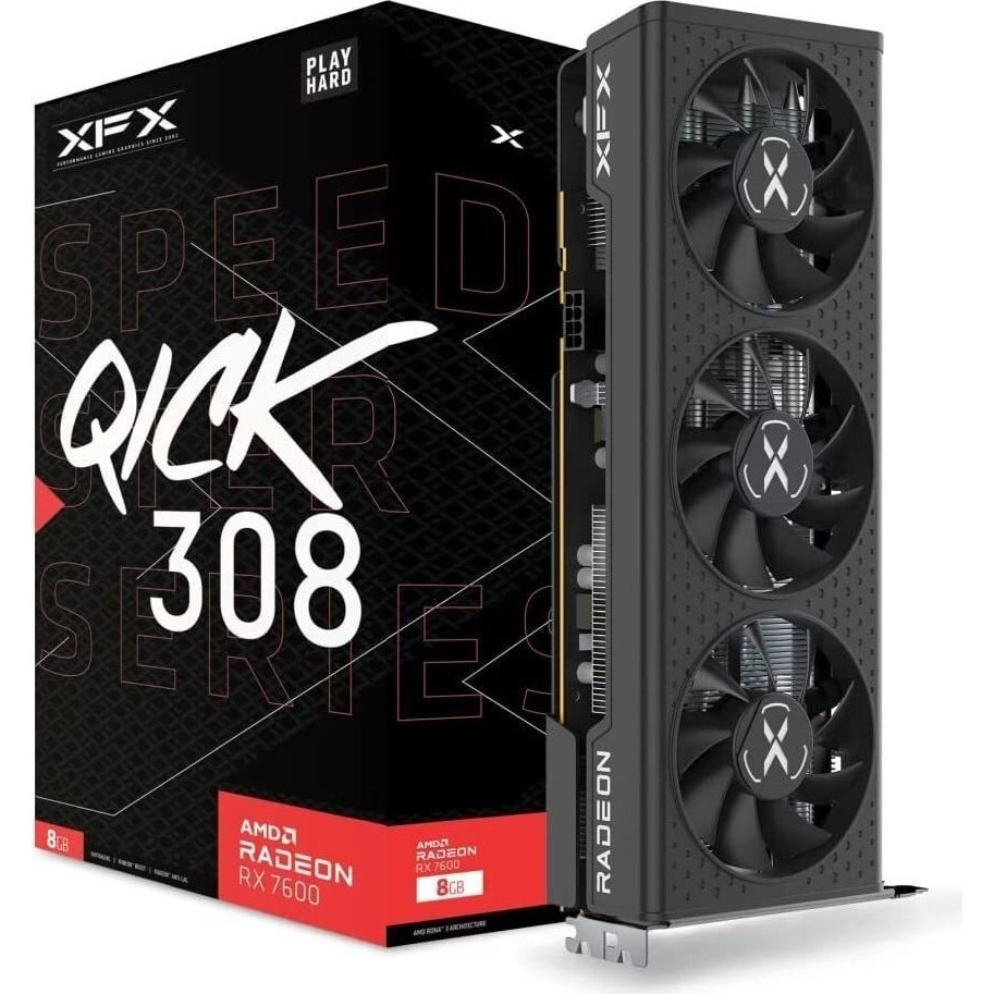 XFX Radeon RX 7600 8GB GDDR6 Speedster Qick 308 Κάρτα Γραφικών ...