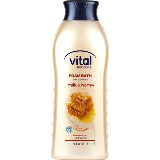 Farcom Vital Milk & Honey Bath Foam Αφρόλουτρο σε Gel 1lt | BestPrice.gr