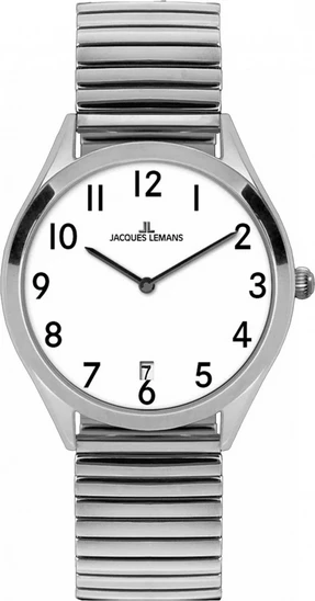 Jacques Lemans Vienna Γυναικείο Ρολόι με Ασημί Μεταλλικό Μπρασελέ 1 ...