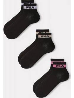 Fila Γυναικείες Κάλτσες Κοντές Μπεζ 3Pack F6796-243 | BestPrice.gr