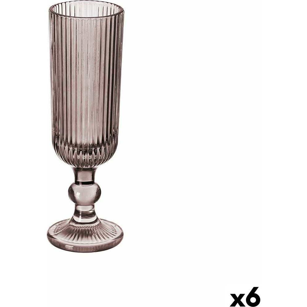 Vivalto Σετ Ποτήρια Σαμπάνιας Γυάλινα Κολωνάτα Ροζ 160ml 6τμχ OCT-DK80006C | BestPrice.gr