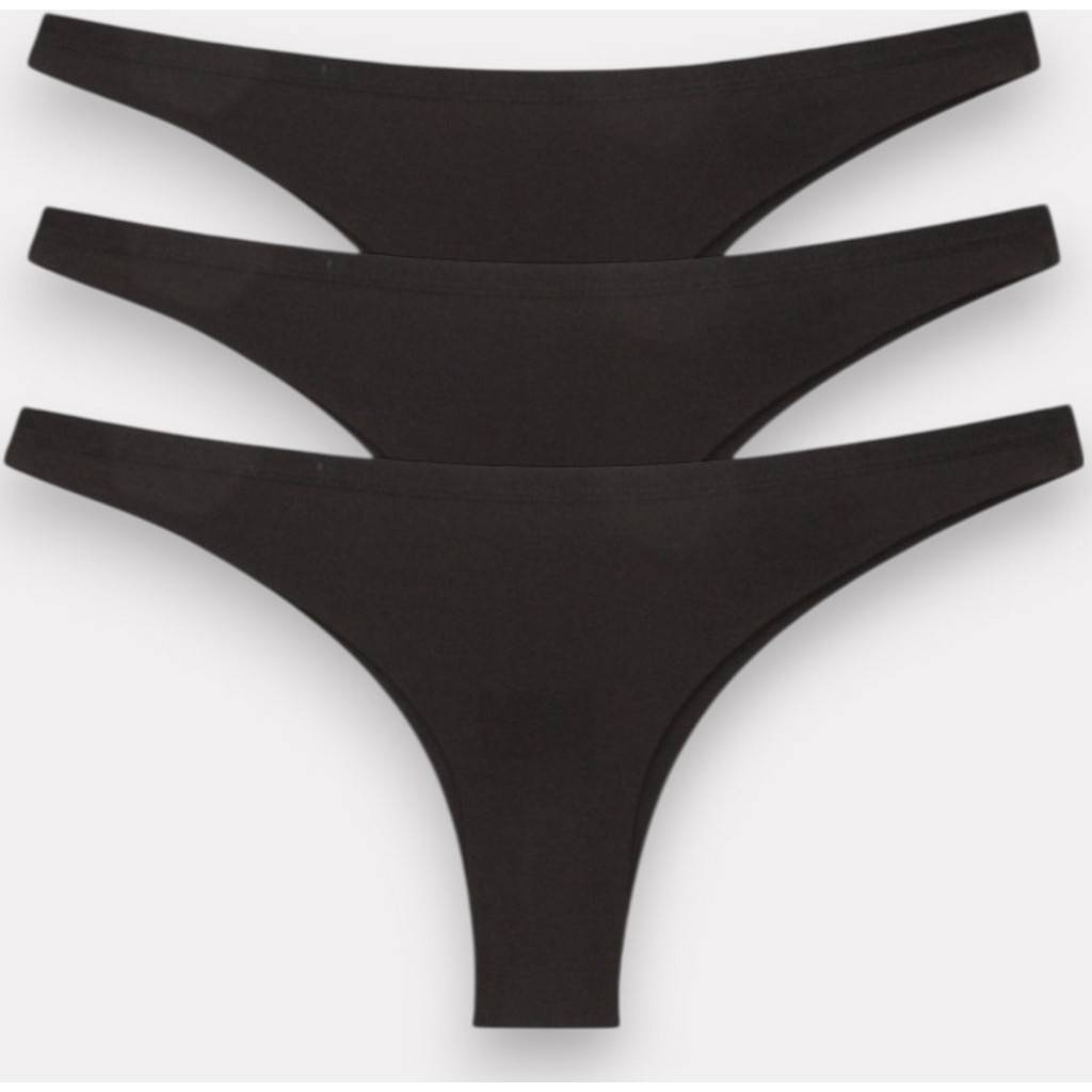 Berrak Βαμβακερά Γυναικεία Brazil Χωρίς Ραφές Μαύρα 3Pack BRK11804-2 ...