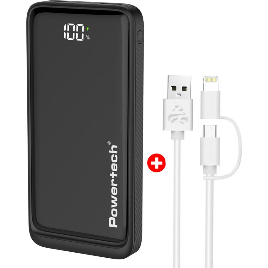 Powertech BNDL-0197 Power Bank 10000mAh 22.5W με 2 Θύρες USB-A & Θύρα ...