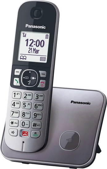 Panasonic KX-TG6851 Ασύρματο Τηλέφωνο με Ανοιχτή Ακρόαση Γκρι | BestPrice.gr