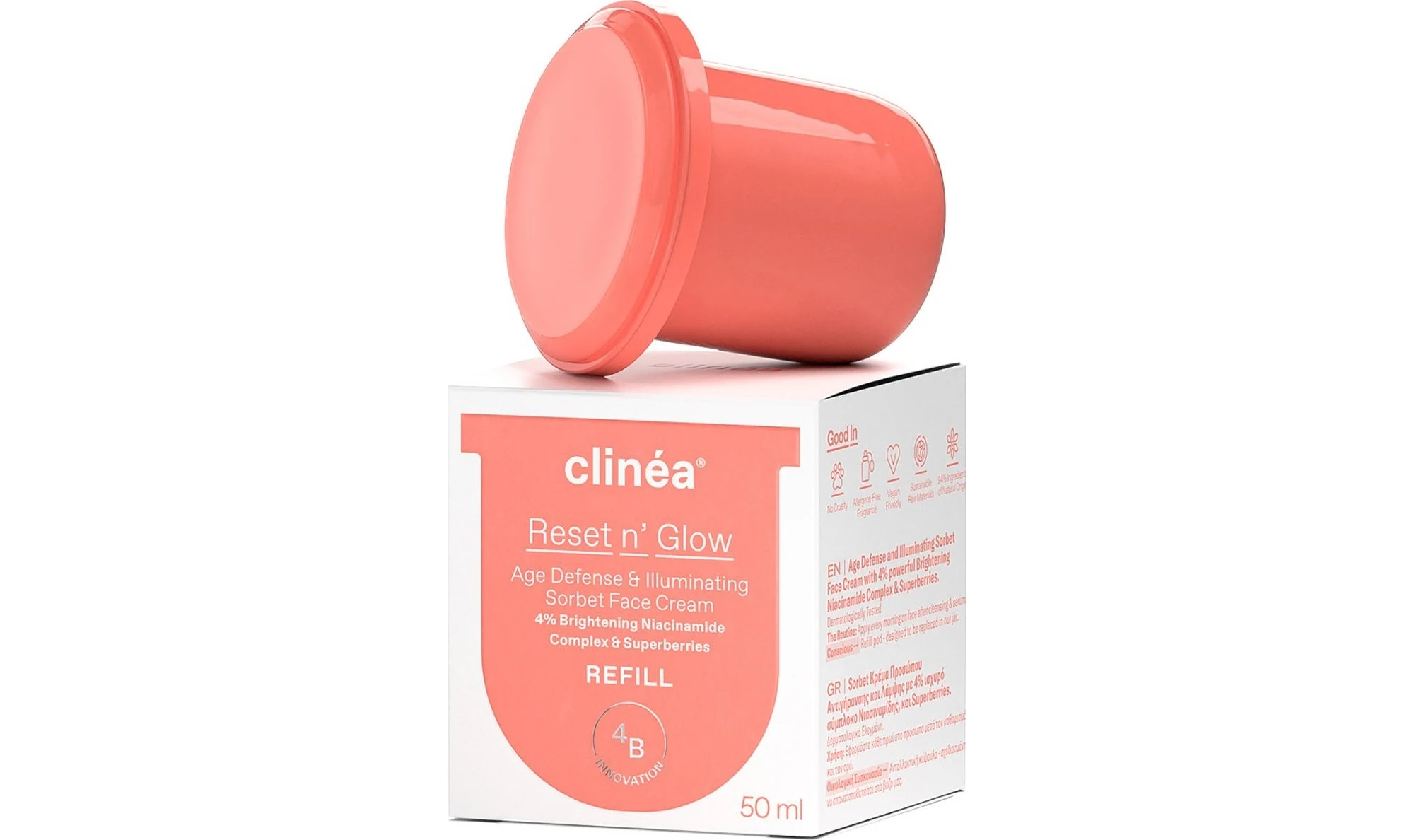 Clinea Reset n' Glow Sorbet Cream Refill 50ml | BestPrice.gr