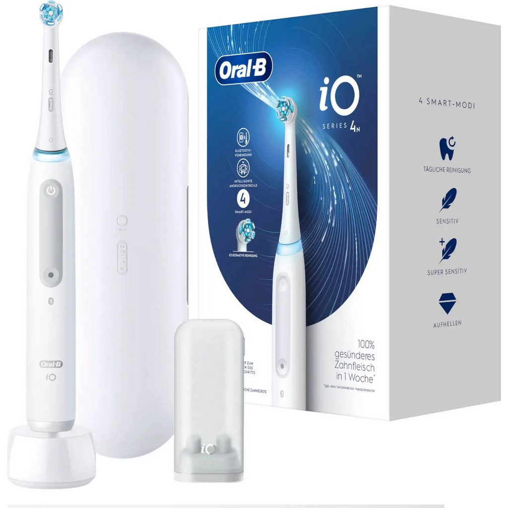 Oral-B iO Series 4 Quite White Ηλεκτρική Οδοντόβουρτσα με Αισθητήρα ...