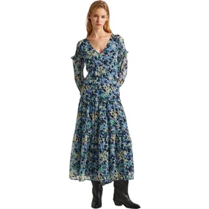 Pepe Jeans Manila Mini Βραδινό Φόρεμα Floral Μεταξωτό Λευκό PL9537759 ...