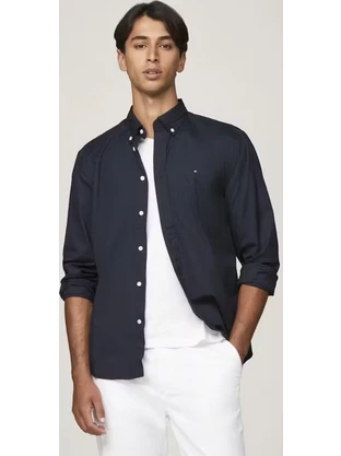 Tommy Hilfiger Ανδρικό Πουκάμισο Καρό Μακρυμάνικο Navy Μπλε MW0MW32837 ...